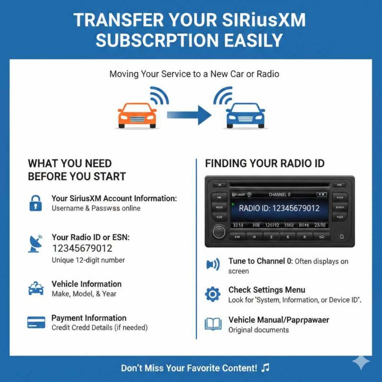 Transfer Sirius Radio To New Car
