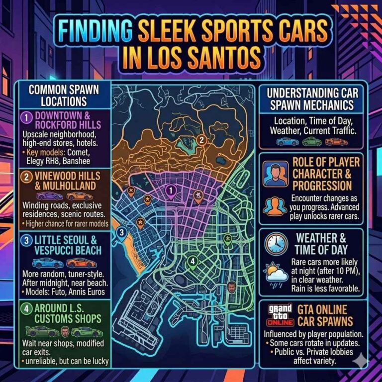 Where to Find Sleek Sports Cars in GTA 5